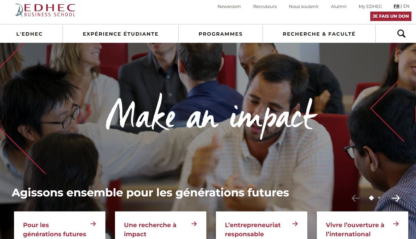 Launch of the new EDHEC website | EDHEC BUSINESS SCHOOL